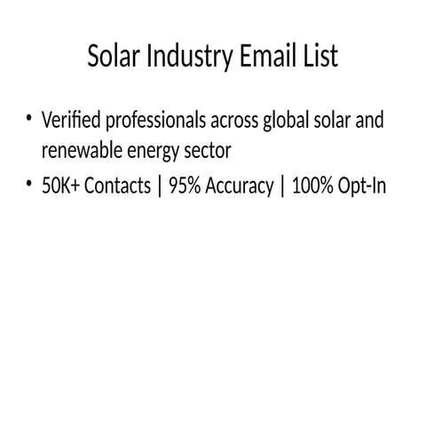 Comprehensive Business Services Email List for Targeted B2B Outreach | PPTX