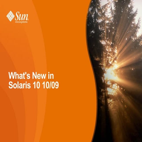 Solaris 10 10 09 what's new customer presentation | PDF