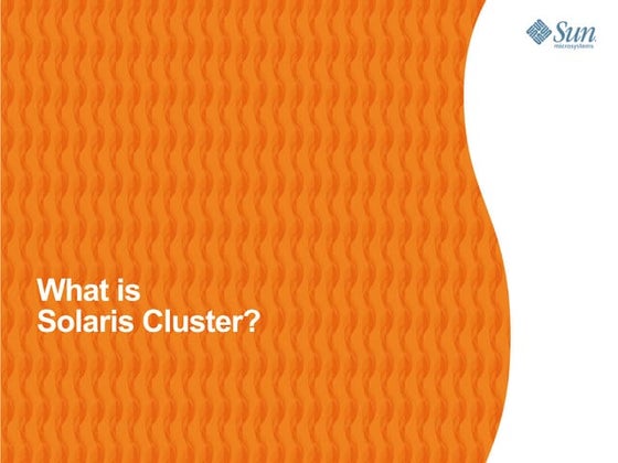 Oracle Solaris Cluster Ppt