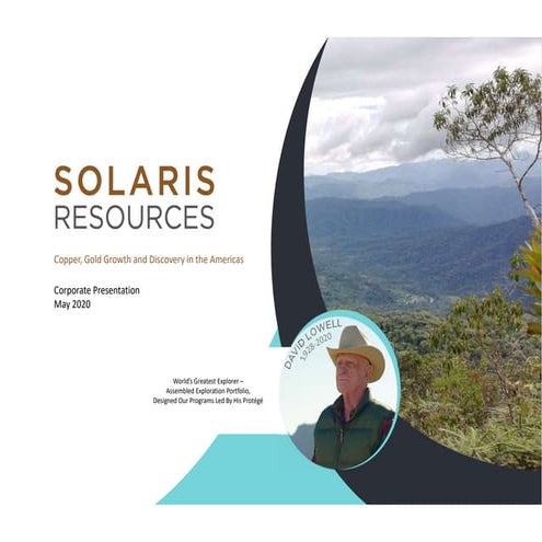 Solaris Resources - May 2020 Corporate Presentation | PDF | Stocks and ...
