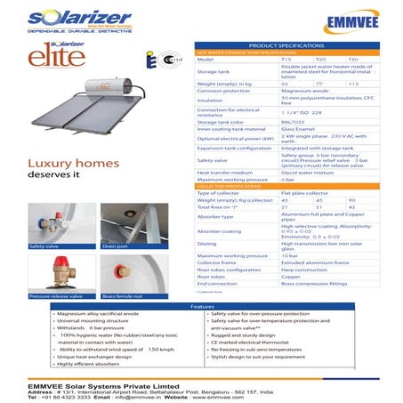Solarizer elite data sheet | PDF