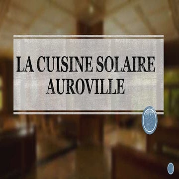 Solar kitchen | PPTX