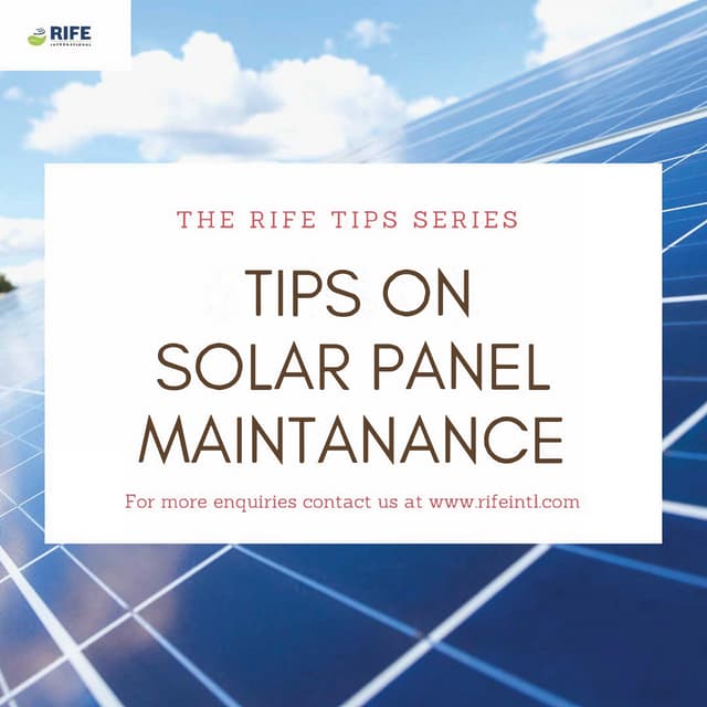 Solar PV maintenance | PDF