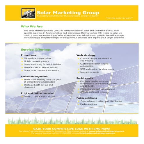 Solar Marketing Group Overview | PDF