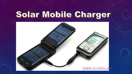 SOLAR-MOBILE-CHARGER- 123.ppt | Gas and Electric | Home Utilities