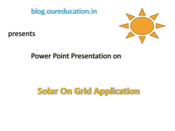 Solar power plant | PPT