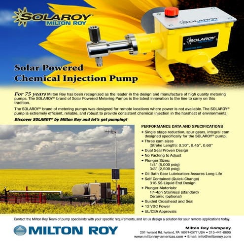 Catálogo Milton Roy _ Solaroy | PDF