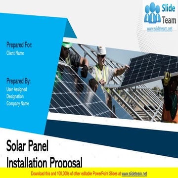 Solar Panel Installation Proposal PowerPoint Presentation Slides | PDF