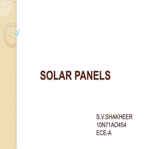 Solar panels | PPTX