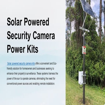 Solar Panel Security Camera - Sun-In-One | PPT