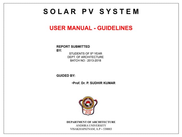Solar photovoltaic system design | PDF