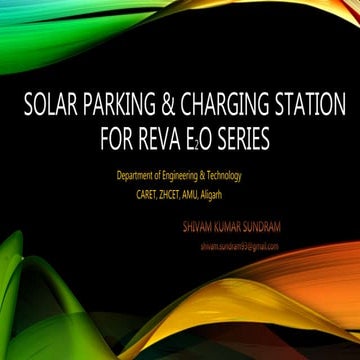 Solar Parking & Charging Station for Reva E2O series | PPTX