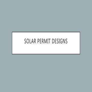 Solar permit designs | PPTX