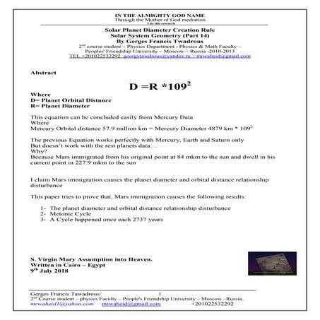 Solar Planet Diameter Creation Rule Pdf