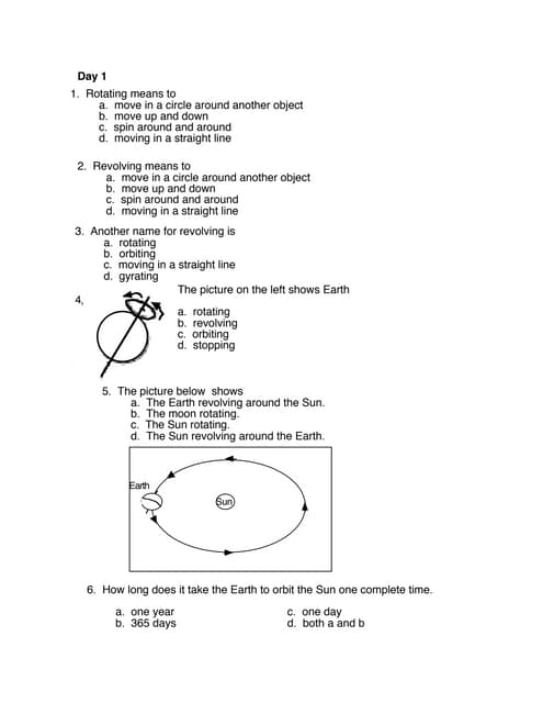 Solar system (worksheet 2) | PDF
