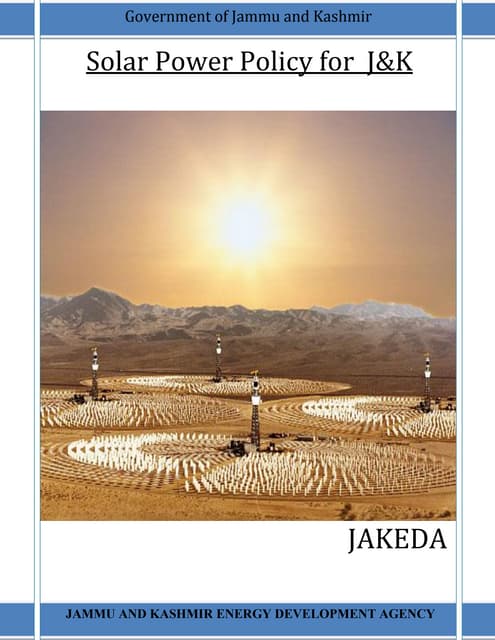 UP Solar Power Policy 2013 | PDF