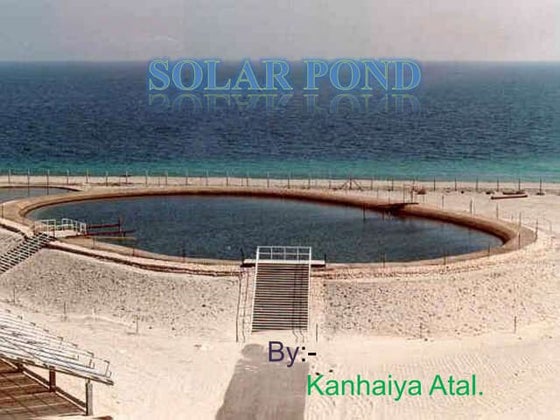 Solar ponds and its applications | PPTX