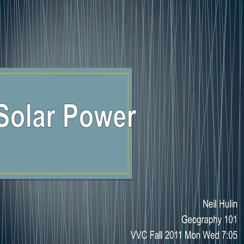 Solar power | PPTX