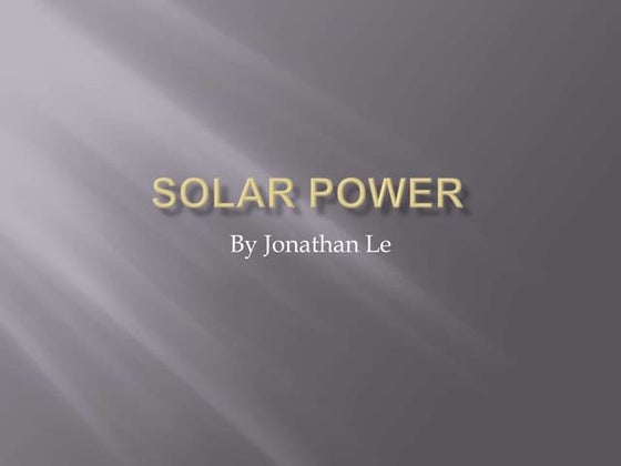 1.introduction to Solar Energy | PPT