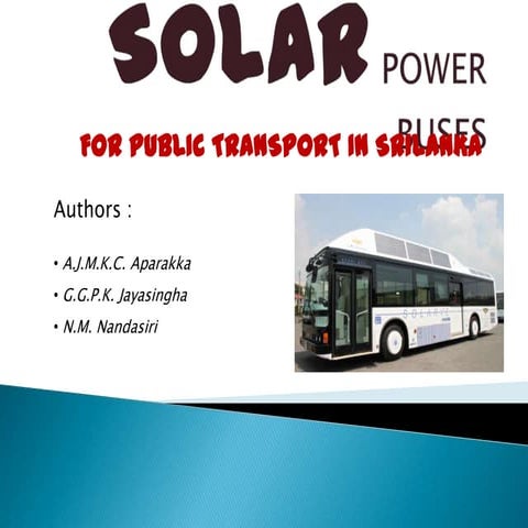 Solar power buses | PPTX