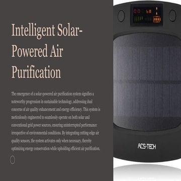 solar powered air purifier - project proposal | PPTX