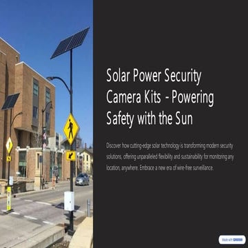 Solar Powered Security Camera - Sun-In-One | PDF