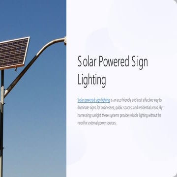 Solar Powered Channel Lettering Lighting Kits | PPT