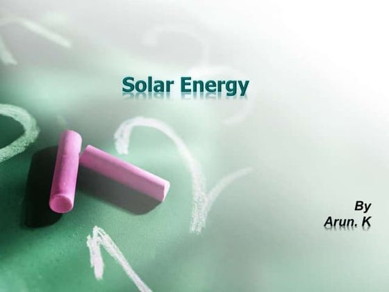 Solar Energy Presentation - PowerPoint | PPT