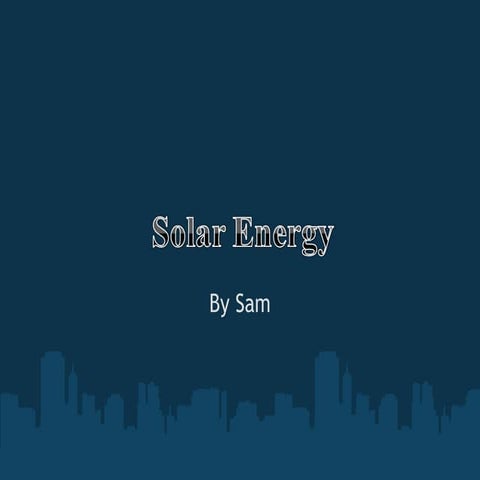 Solar power | PPT