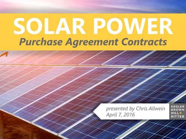 The power purchase agreement (ppa) presentation | PPTX