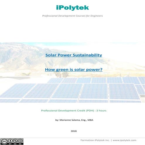 Solar Power Sustainability - Professional Development Course for ...