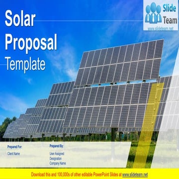 Solar Proposal Template PowerPoint Presentation Slides | PDF