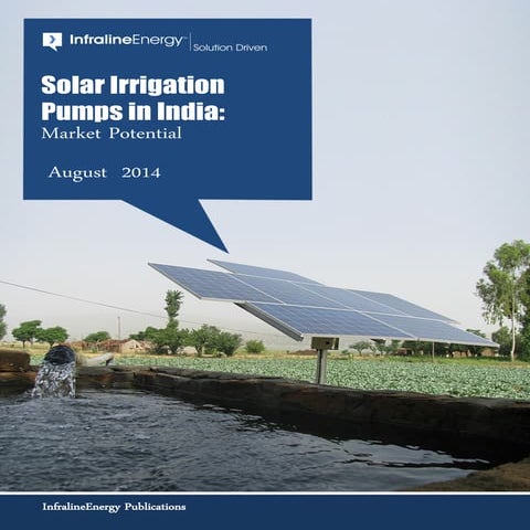 InfralineEnergy | Solar Irrigation Pumps in India : Market Potential | PDF | Water Services ...