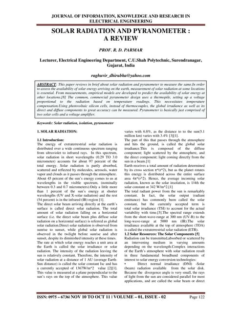 Understanding the Measurement of Solar Radiation Using Pyranometers | PDF