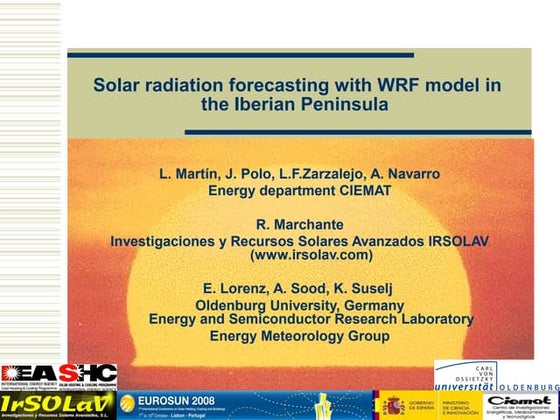 Solar radiation forecasting with non lineal statistical techniques and qualitative predictions ...