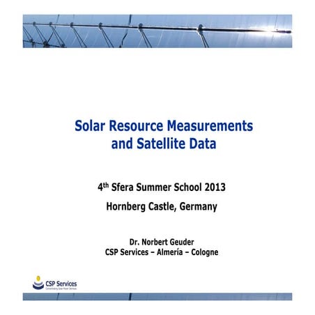 Solar resource measurements | PDF