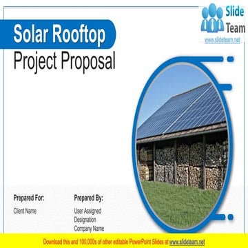 Solar Rooftop Project Proposal PowerPoint Presentation Slides | PDF