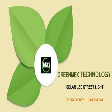 Solar street light | PPT