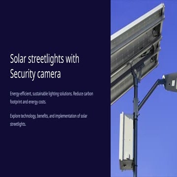 Solar streetlights with Security camera.pptx