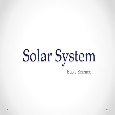 The planets in the solar system | PPT