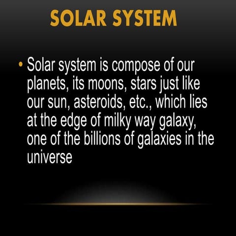 Formation of Solar System
