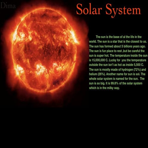Dima's Solar System Brochure | PAGES