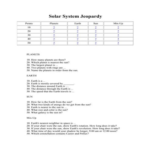 Solar system jeopardy | DOCX