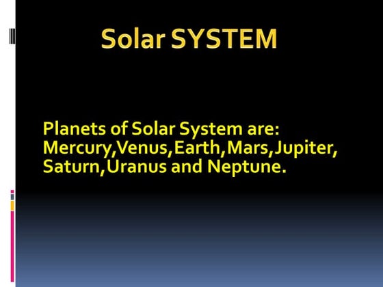 Our solar system | PPTX