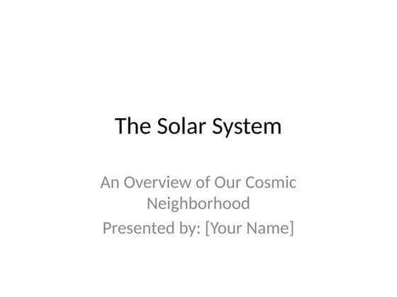 Why Solar System is Important? | PDF