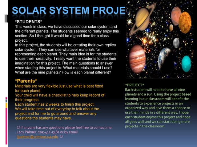 Solar System Experiments For Students
