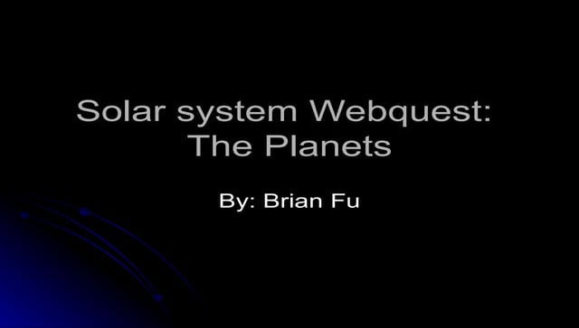 6th Grade Solar System Webquest