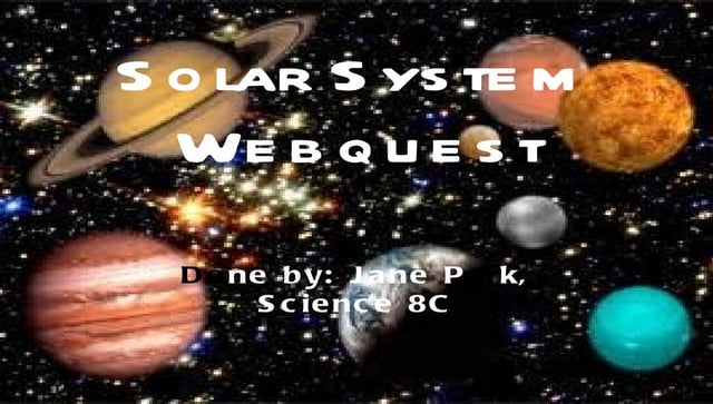6th Grade Solar System Webquest