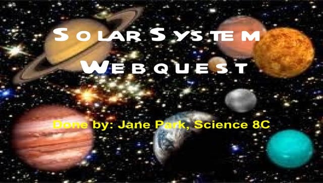 Solar System Webquest Worksheet