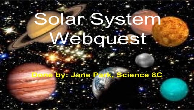 3rd Grade Solar System Webquest